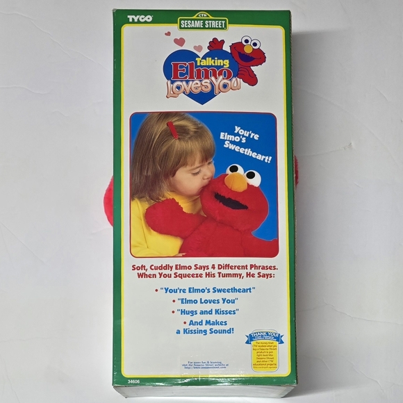 Sesame Street | Toys | Vintage New 99s Talking Elmo Loves You Plush Toy ...